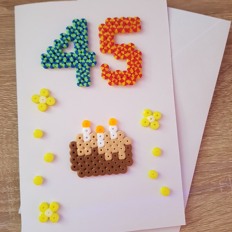 Perler Bead Card - Etsy