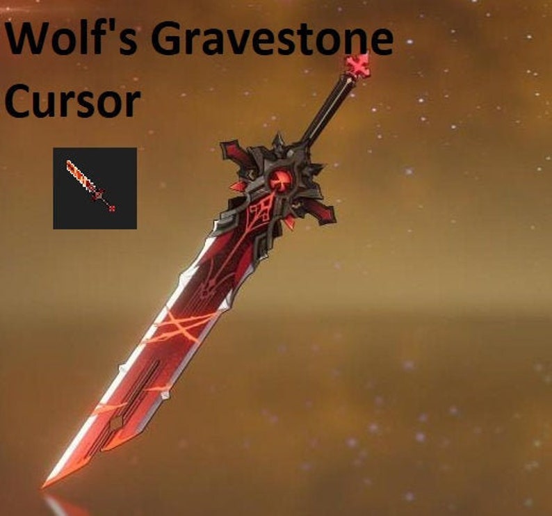 Genshin Impact Wolf's Gravestone Mouse Cursor - Etsy Finland
