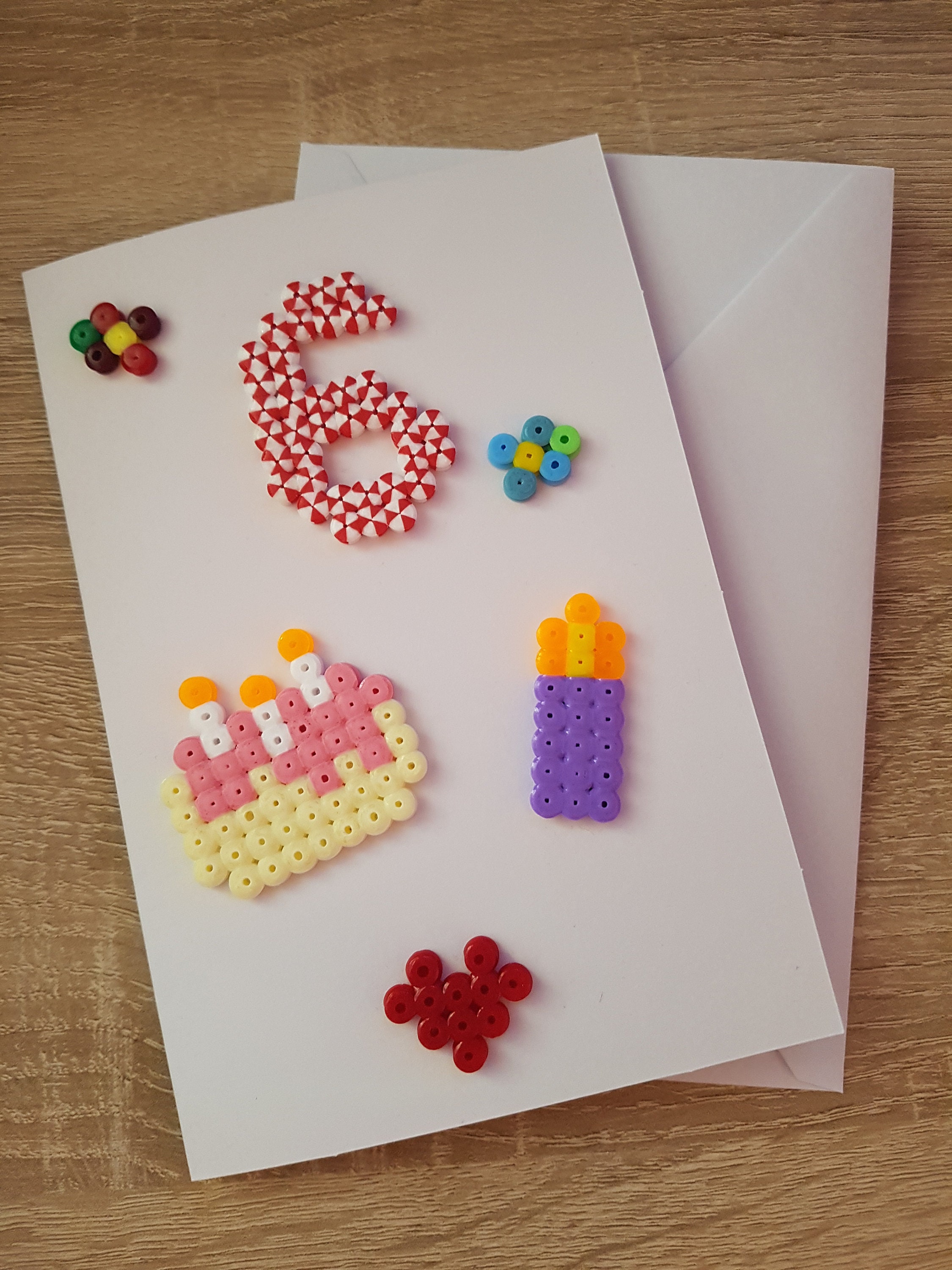 CUSTOM Perler Bead Birthday Cards - Etsy