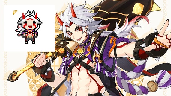 Genshin Impact Arataki Itto Mouse Cursor - Etsy