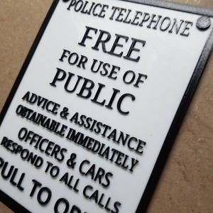 Police Box Door Sign (3d Printed) - Etsy
