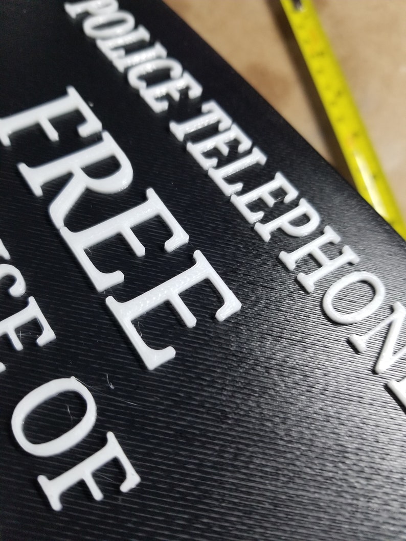 Police Box Door Sign 9.5 X 7 In. black and White - Etsy