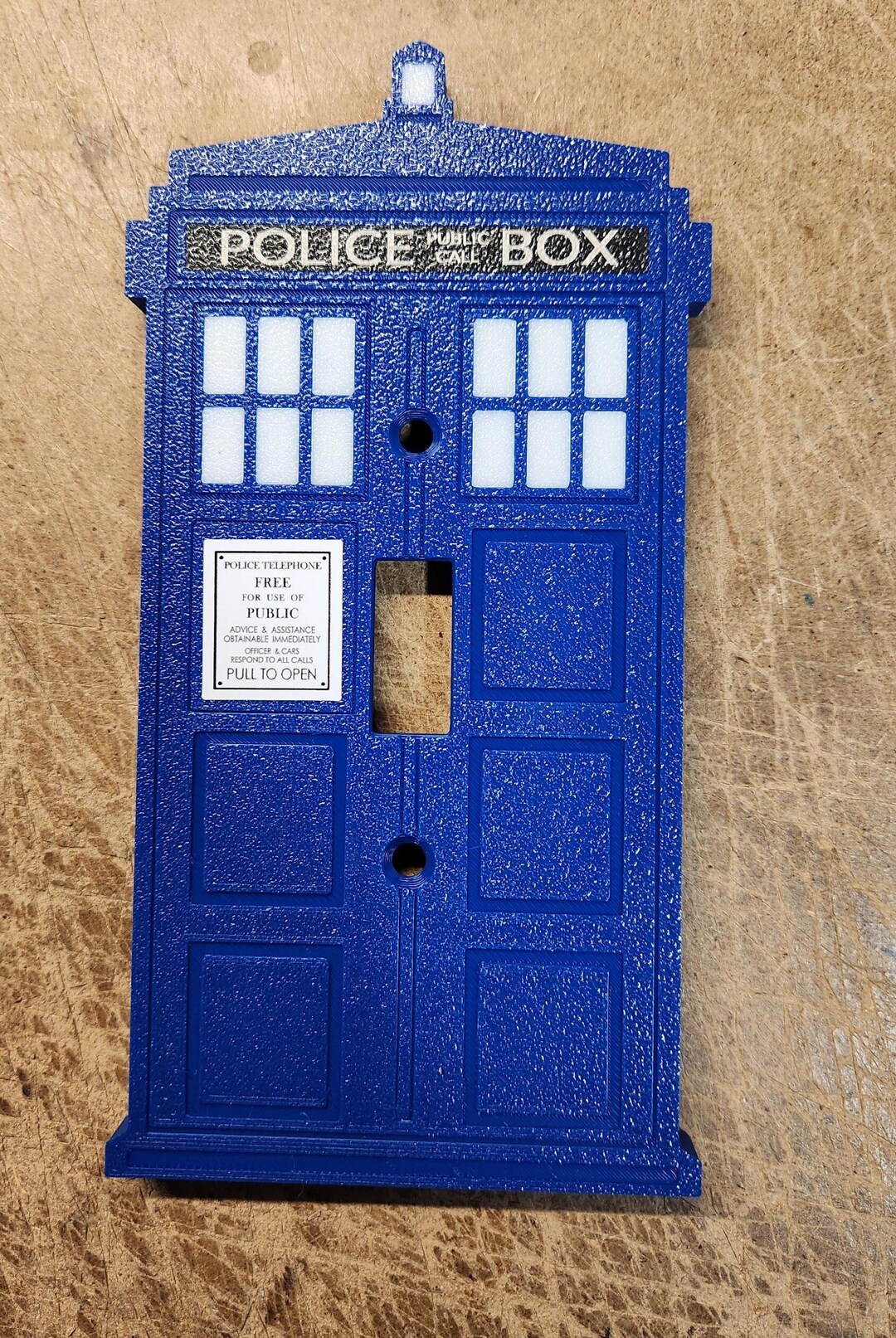 Police Box Light Switch Cover Modern Updated (3d Printed) - Etsy