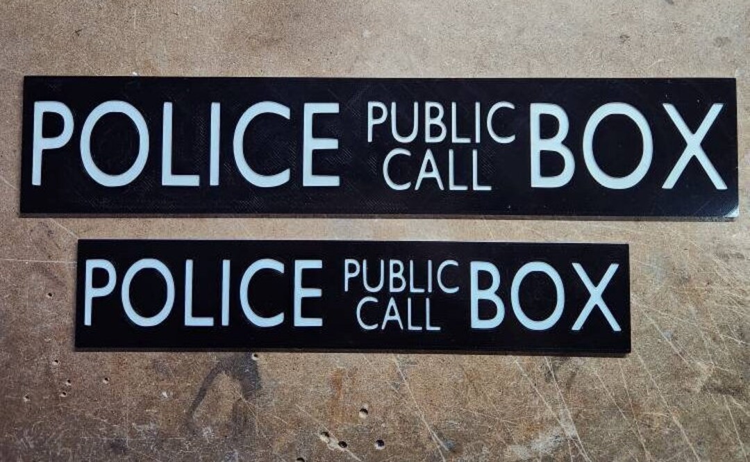 Police Box Sign/read Descriptions 3d Printed Wall Art - Etsy