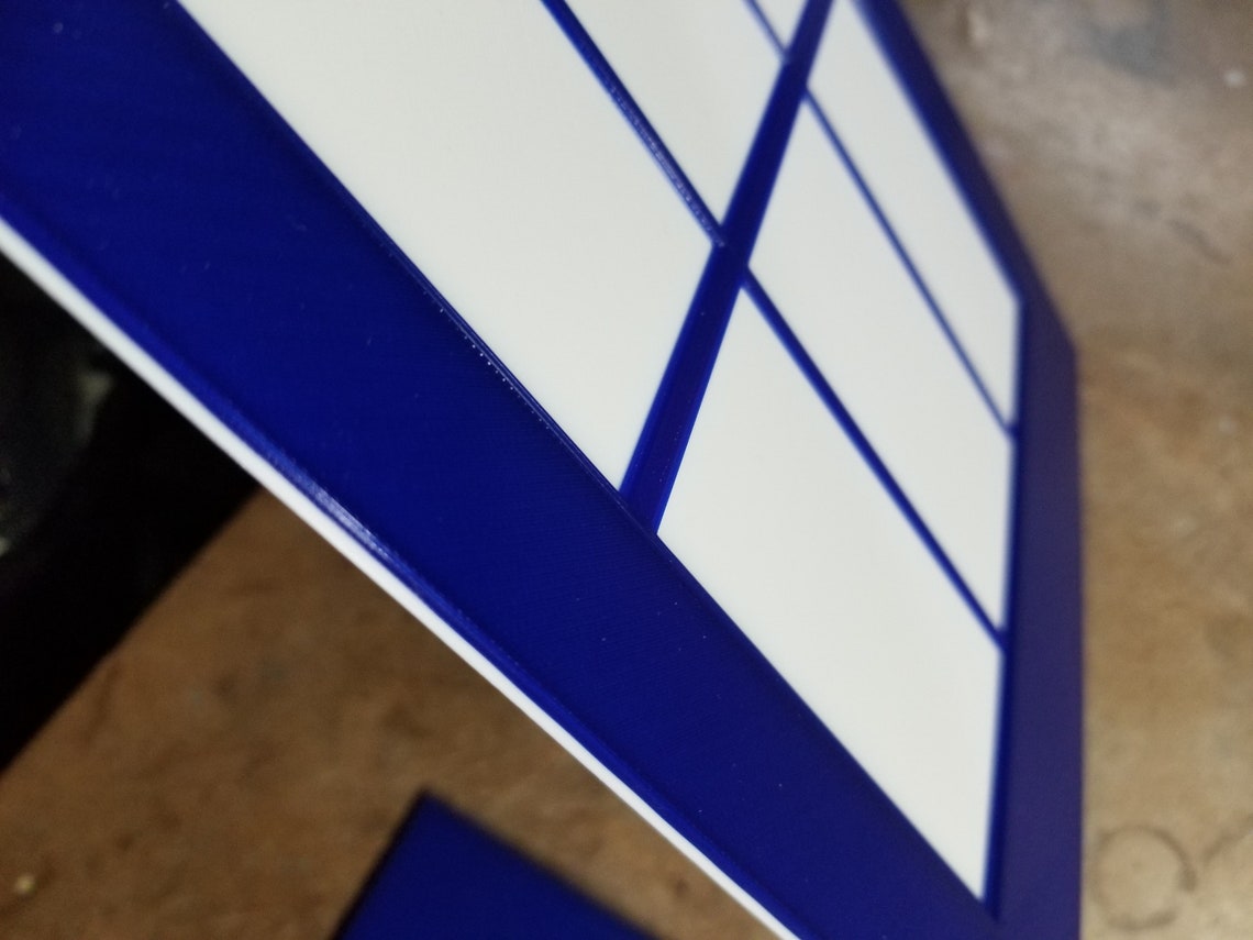 Police Box Windows 3d Printed Blue and White 7.25x9.5 | Etsy