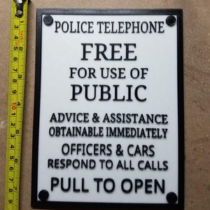 Police Box Door Sign (3d Printed) - Etsy