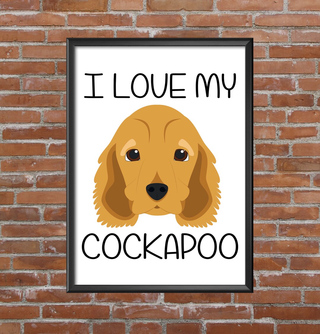 Imagen enmarcada Cockapoo I Love My Cockapoo - Etsy España