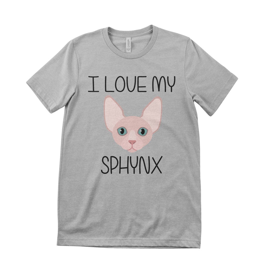 Camiseta me encanta mi Sphynx Tee T.Shirt - Etsy España