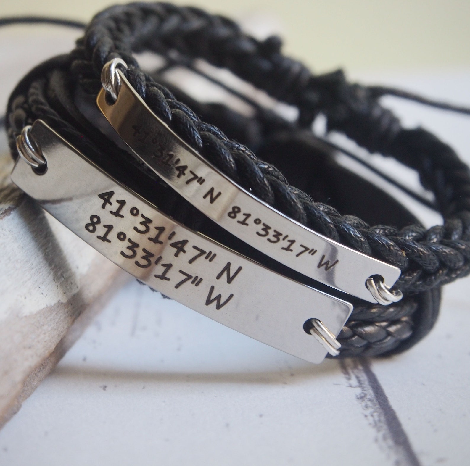 Custom Matching BRACELET for Couples, Long Distance Jewelry Gifts ...