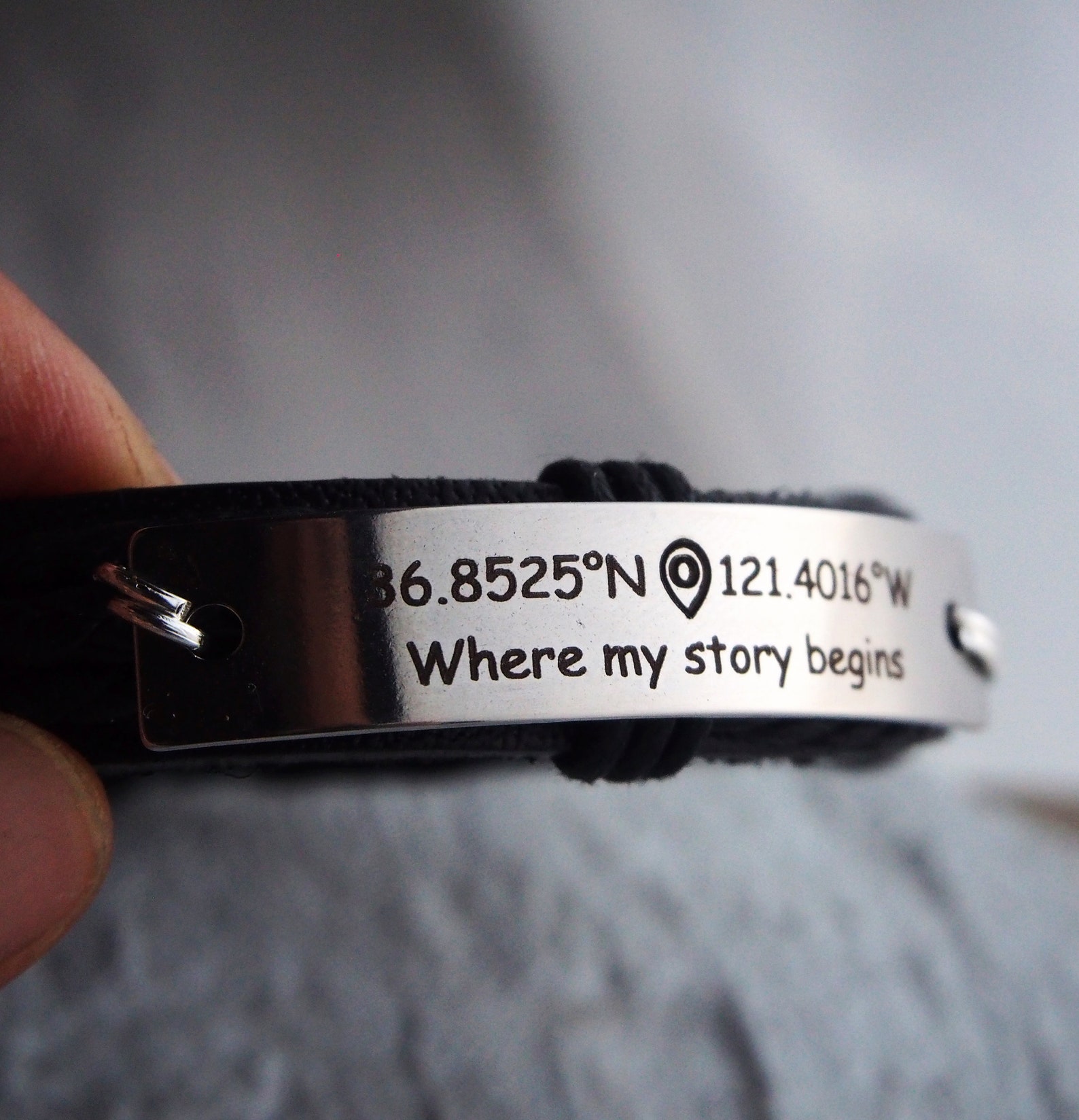 Mens Coordinate Bracelet Coordinates Bracelet Where My Story - Etsy