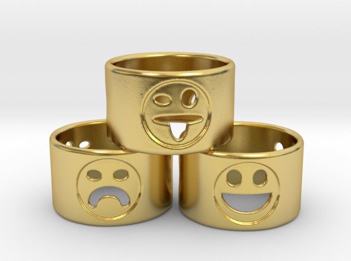 Emoji Mood Ring Emoji Ring Emoji Jewelry Emoticon Emoji - Etsy