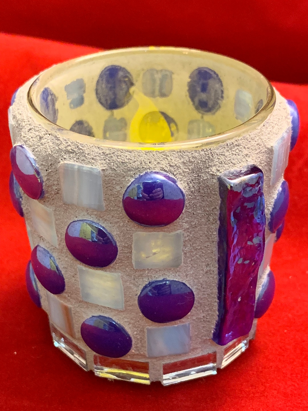 Glass Mosaic Tile Candle Holder Votive Tea Light Holder - Etsy