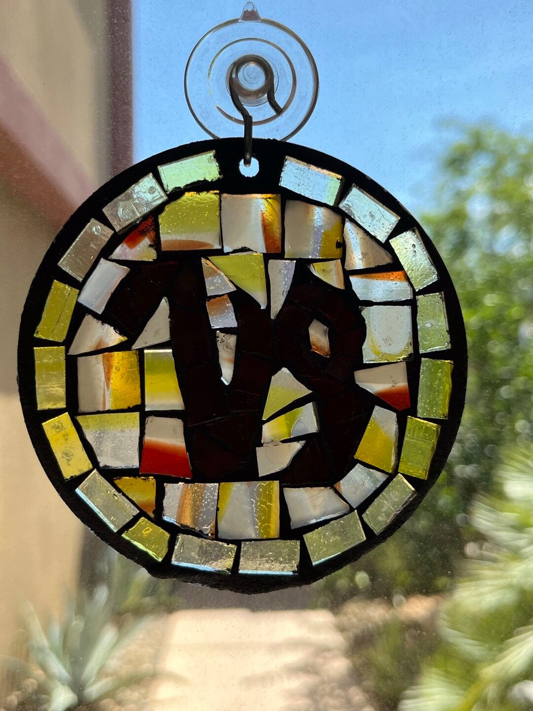 Stained Glass Mosaic Zodiac Suncatcher Capricorn - Etsy