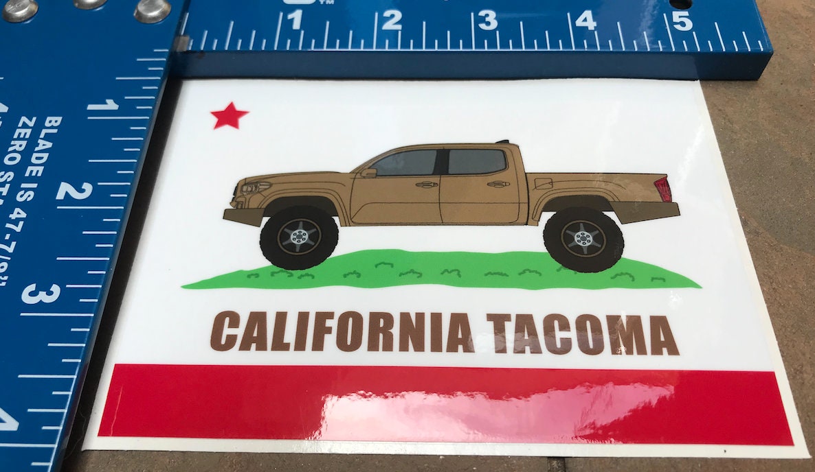 California Series: Toyota Tacoma Sticker - Etsy