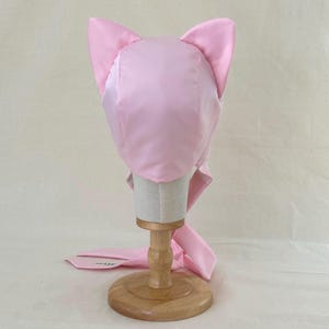 Cat Bonnet (pink Satin) - Etsy