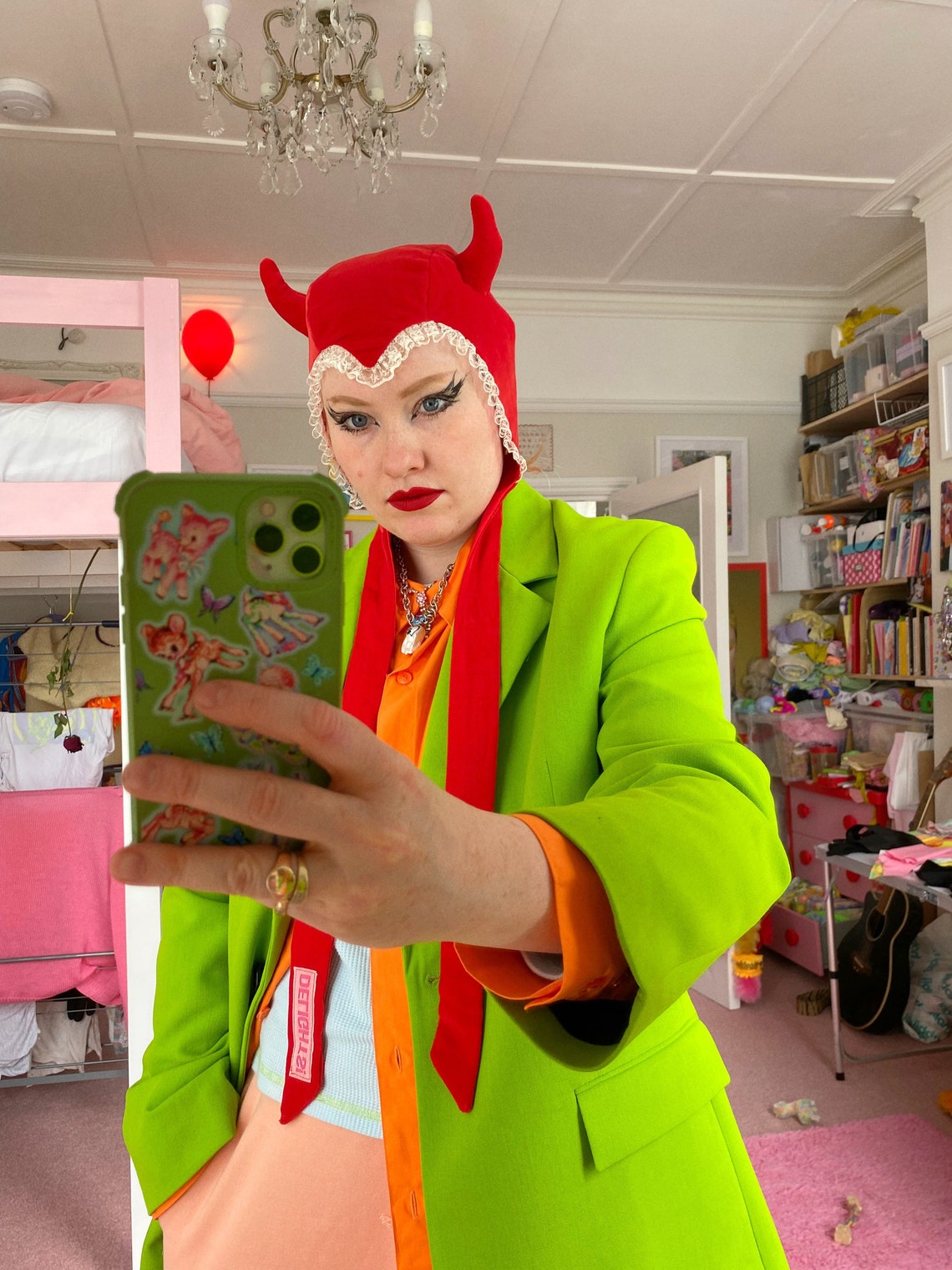 Devil Bonnet red Velvet - Etsy