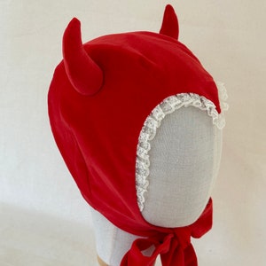 Devil Bonnet (red Velvet) - Etsy