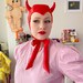 Devil Bonnet (red Satin) - Etsy