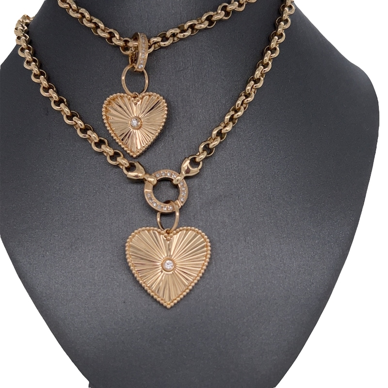 Gold Heart Charm - Etsy