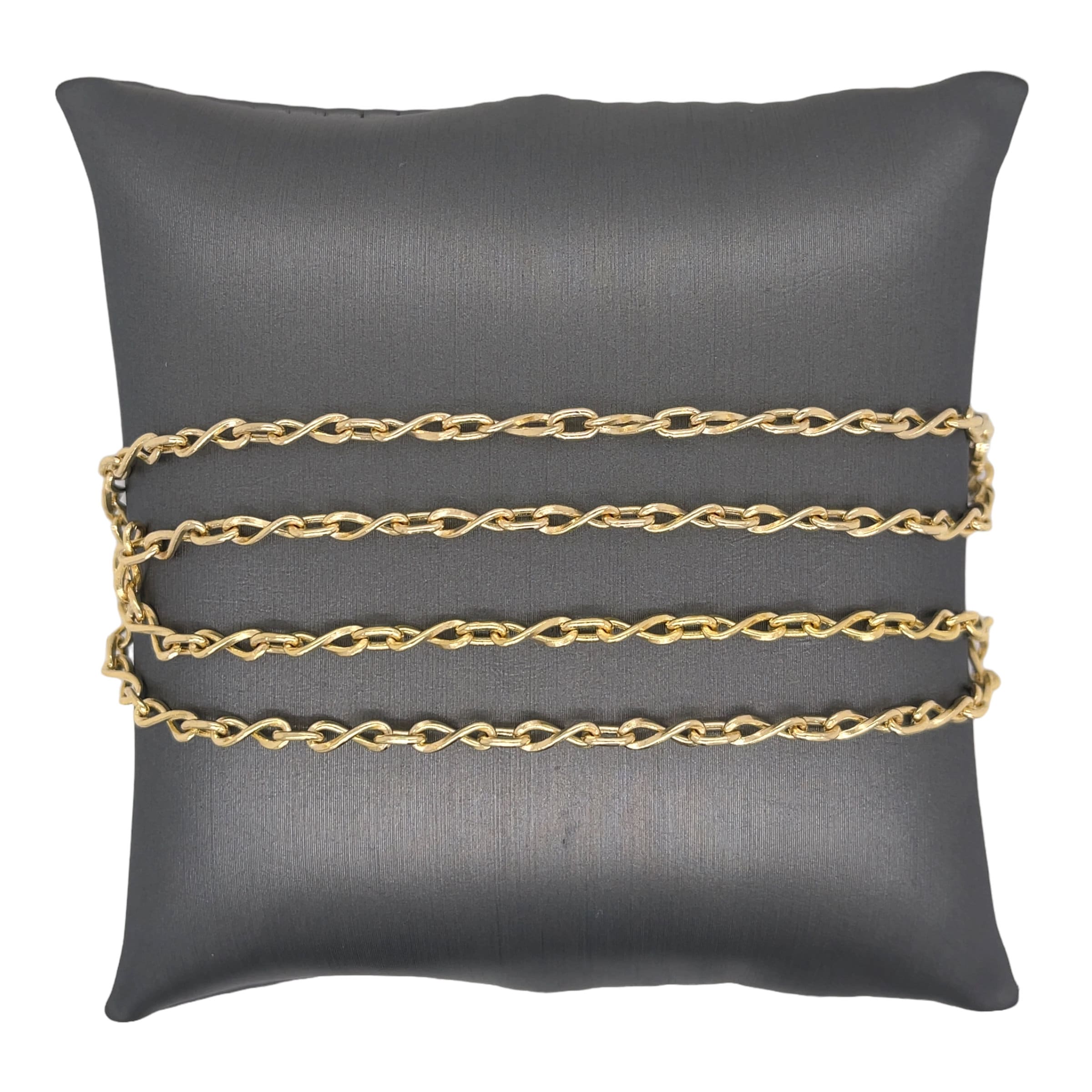 14K Italian Gold Solid Infinity Link Chain - Etsy