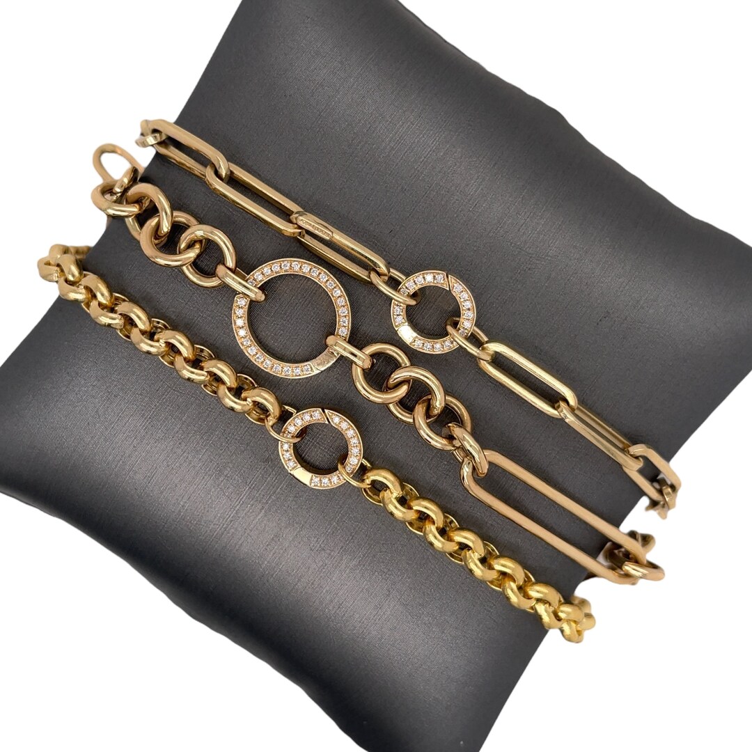 14K Solid Gold Diamond Clicker Connector - Etsy