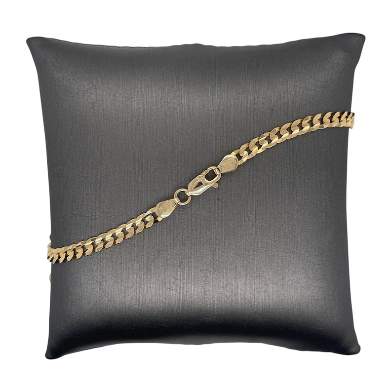 14K Solid Yellow Gold Diamond Cut Texture Cuban Link Chain - Etsy