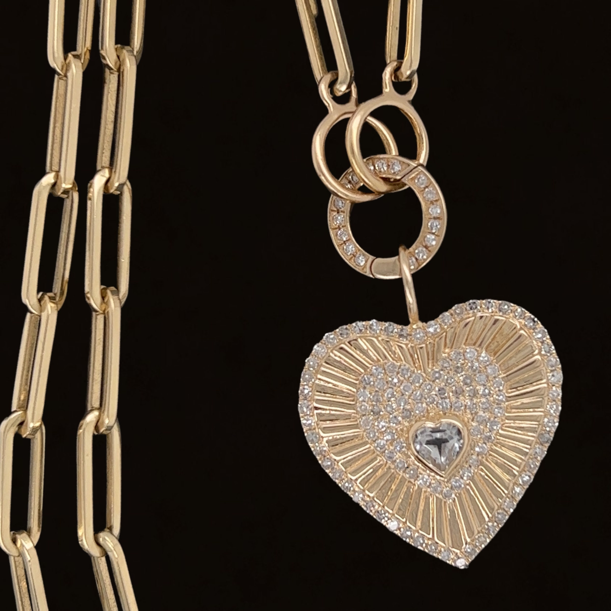 14K Solid Gold Pave Diamond Padlock Charm Diamond and White - Etsy