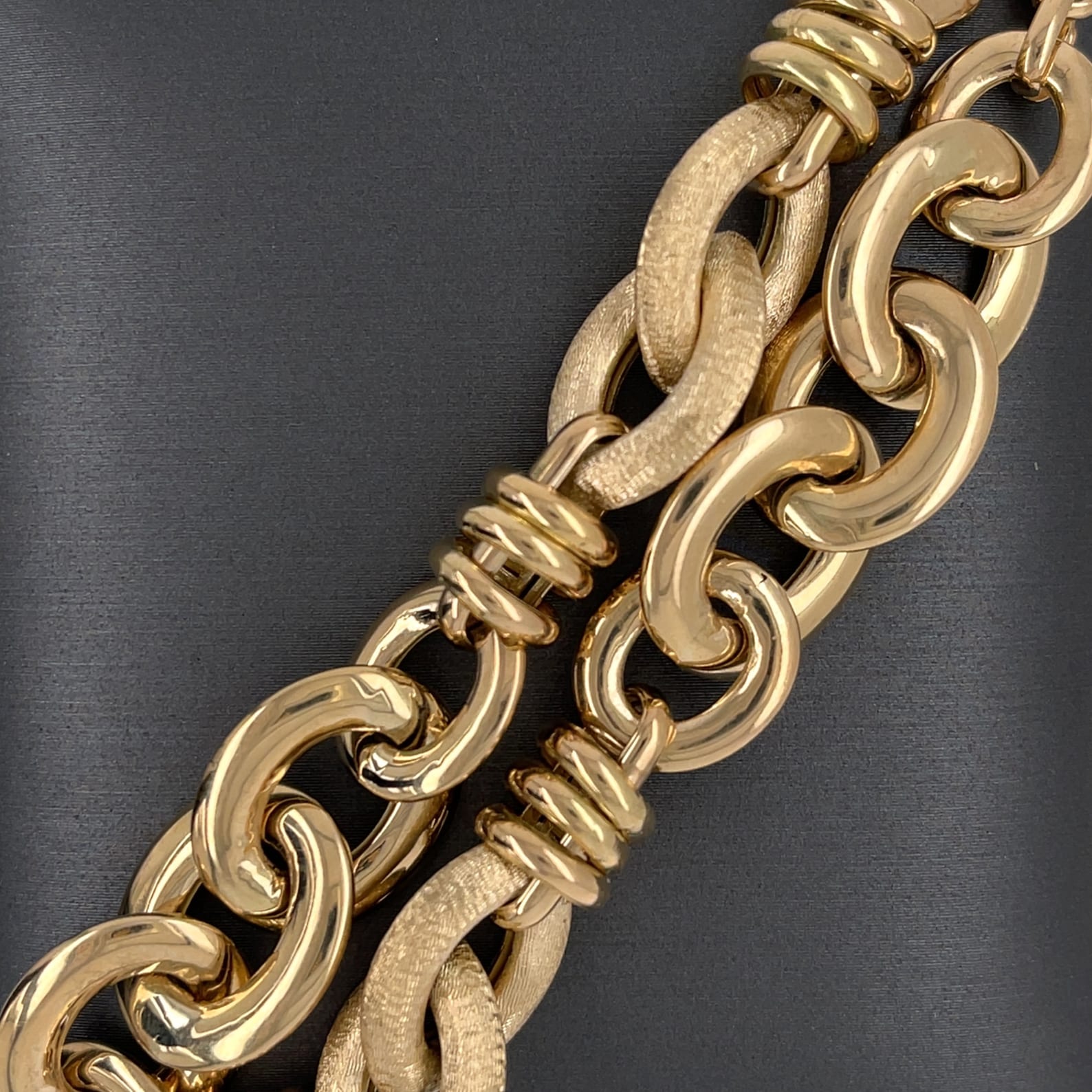 14K Italian Gold Polished Satin Finish Interlocking Italian - Etsy