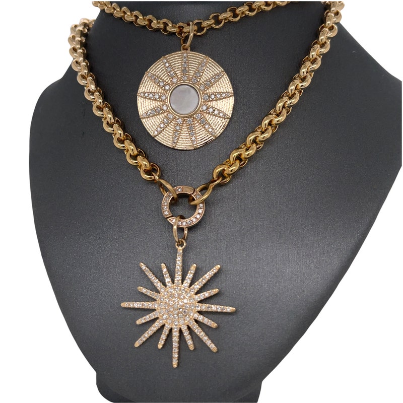 Gold Medallion Charm - Etsy