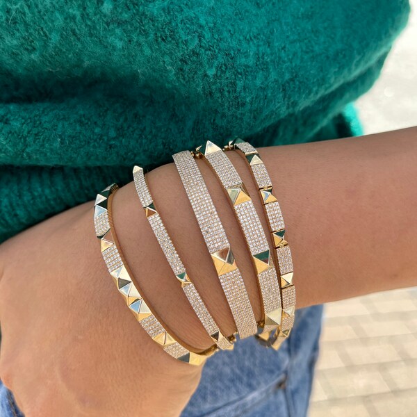 Pyramid Bangle - Etsy