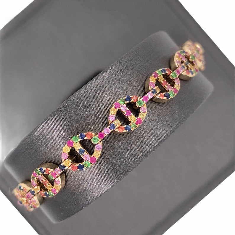 14K Solid Gold, Diamonds, Gemstones, Full Pave Set Diamonds, Gemstones ...