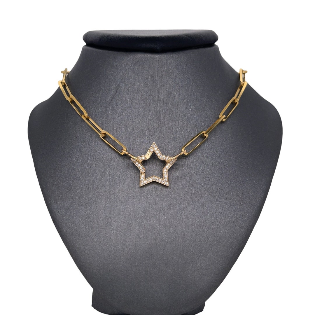 Lionheart™ 14K Solid Yellow Gold Diamond Star Connector, Diamonds, Star ...