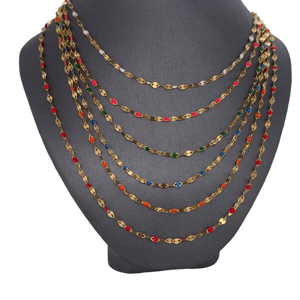 Enamel Necklace - Etsy