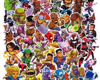 Superhero stickers | Etsy