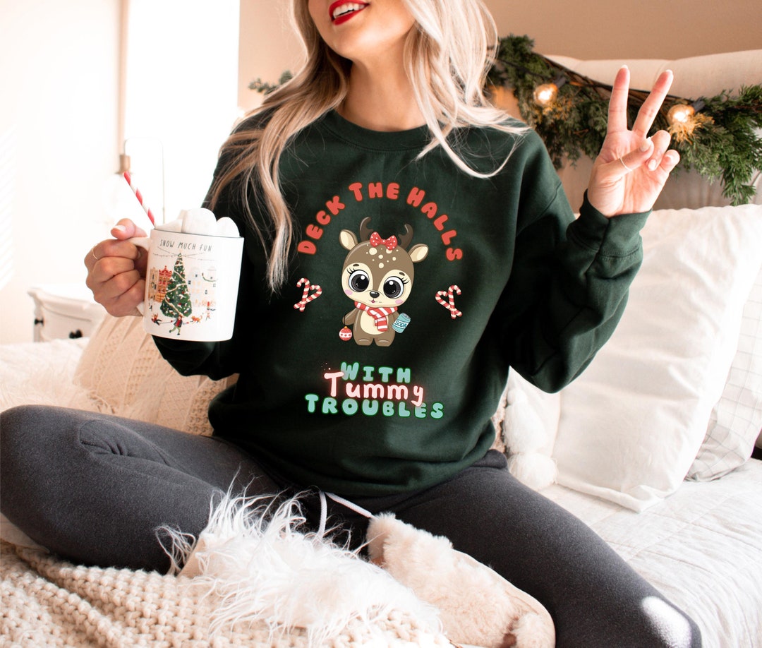 My Tummy Hurts Cutecore Oddly Specific Shirt Cursed Shirt Reindeer ...