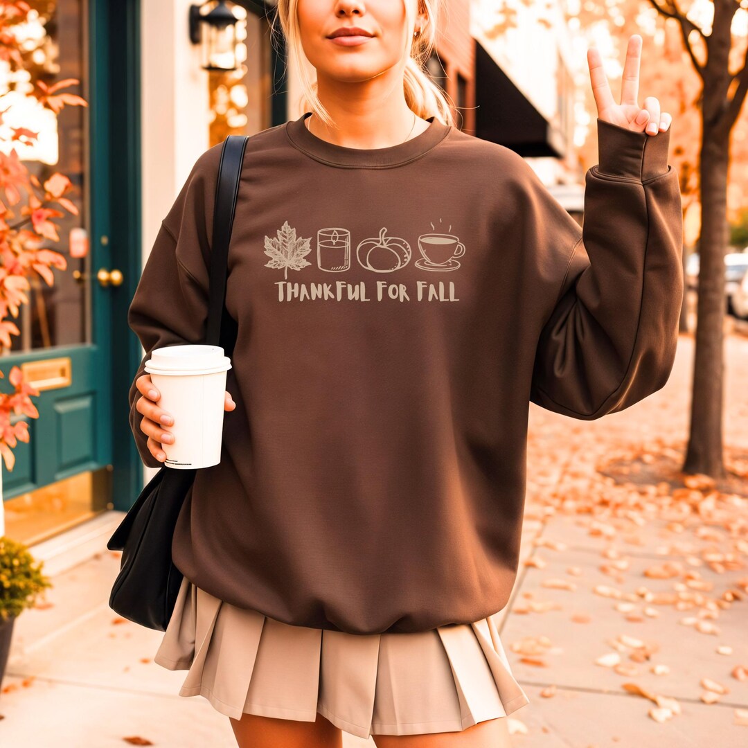 Thankful Sweater Thankful Sweatshirt Thanksgiving Shirt Fall Shirt ...