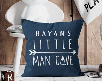 Personalized Pillow Case Little Man Cave Nursery Decor Boy | Etsy