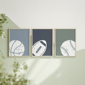 Sports Wall Art, Boys Bedroom Decor, Ball Prints, Toddler Room Art ...