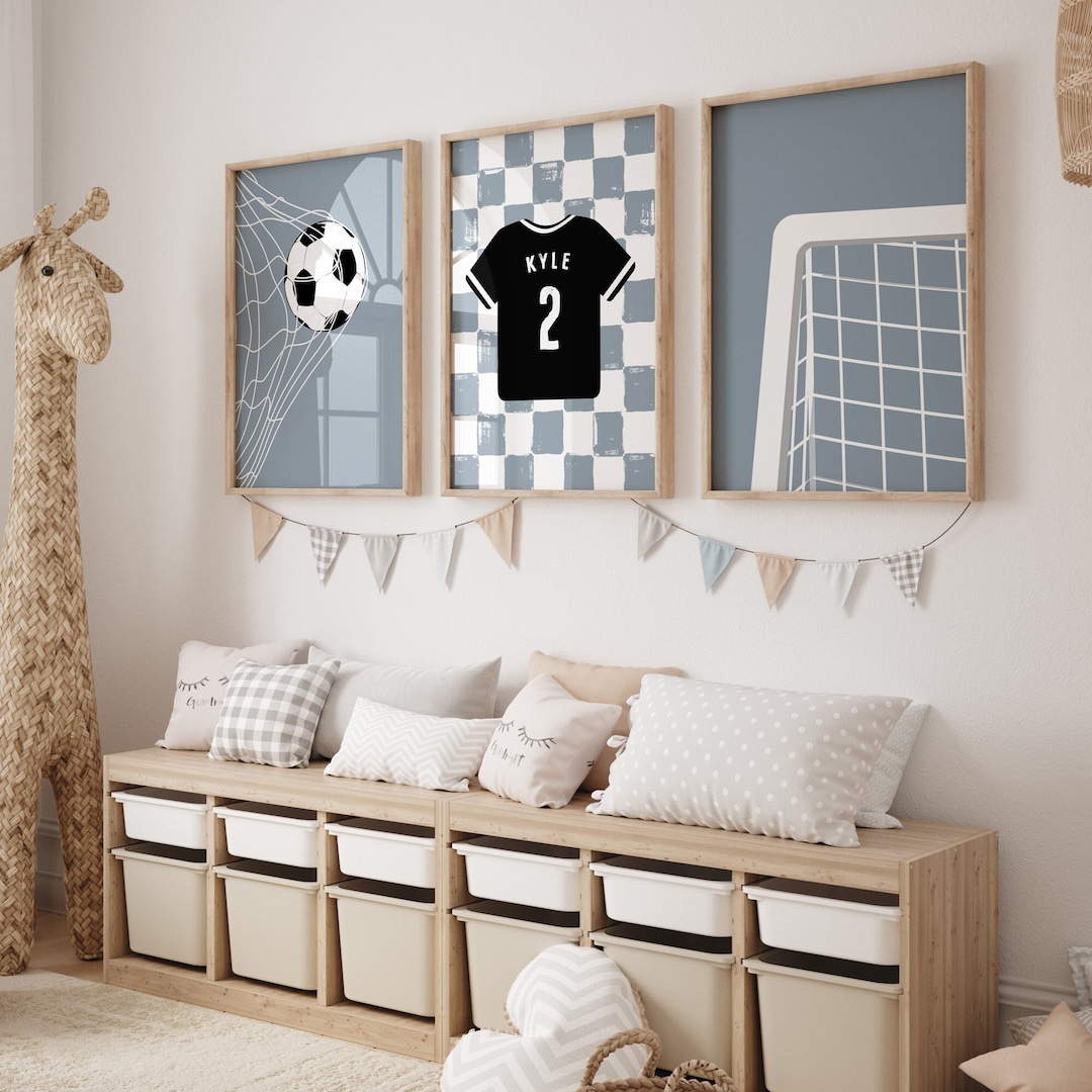 Personalized Soccer Nursery Prints - Set of 3 Prints | Choose Your ...