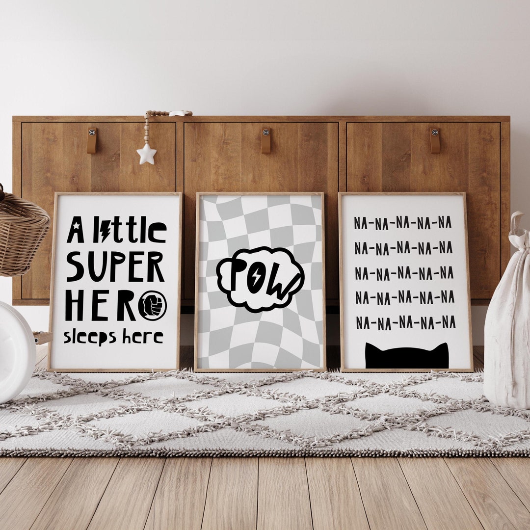 Super Hero Poster, Superhero Printable, Superhero Nursery, Boys Room ...