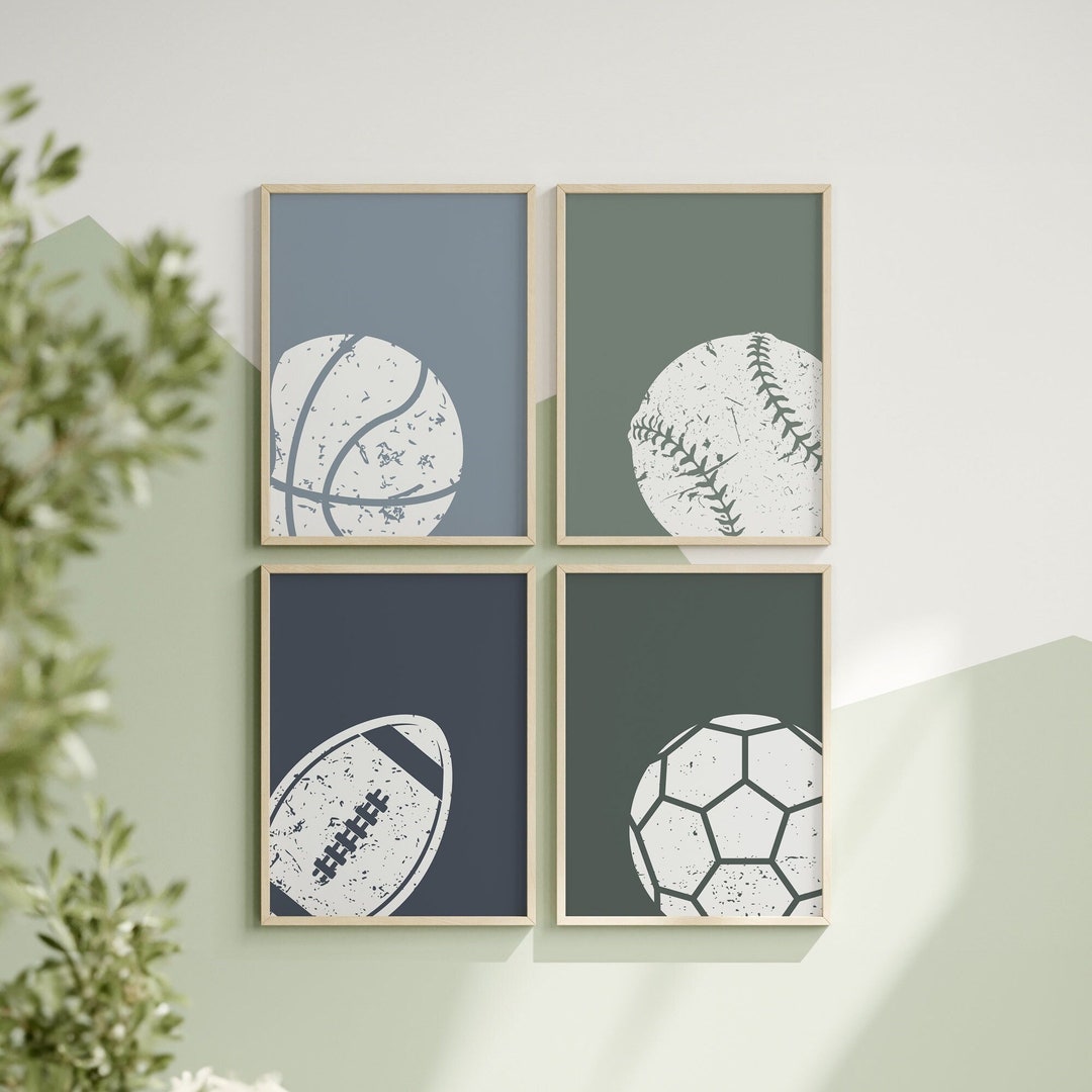 Sports Balls Prints: Minimalist Boys Room Decor (digital Download) - Etsy