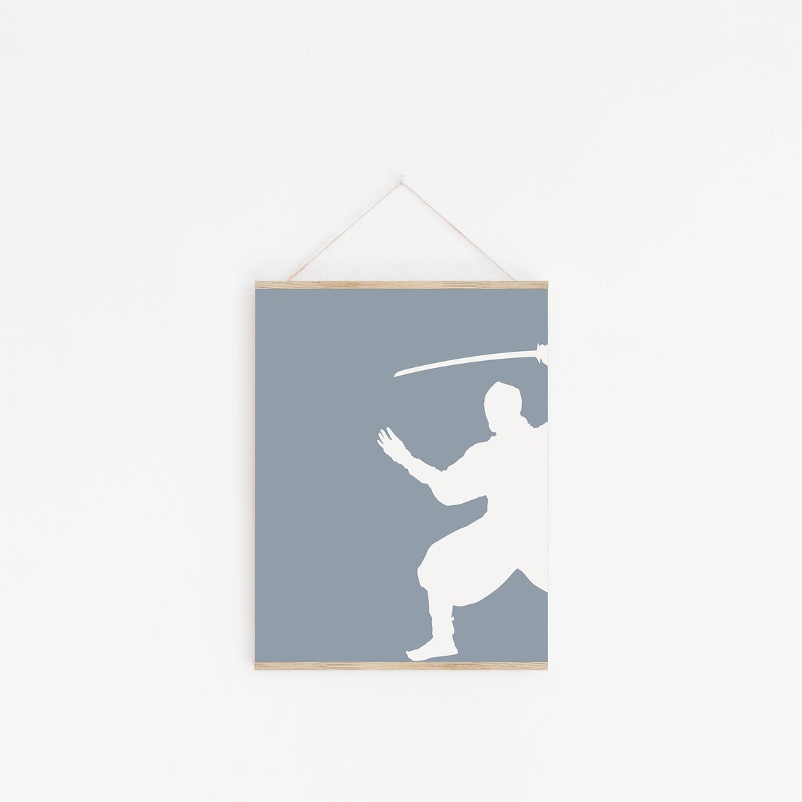 Ninja Kids Wall Art Boys Room Wall Decor Silhouette Digital - Etsy