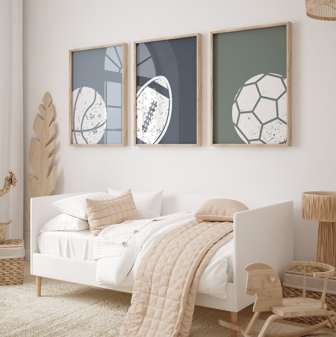 Minimalist Sports Ball Prints: Boys Room Wall Art (digital Download) - Etsy