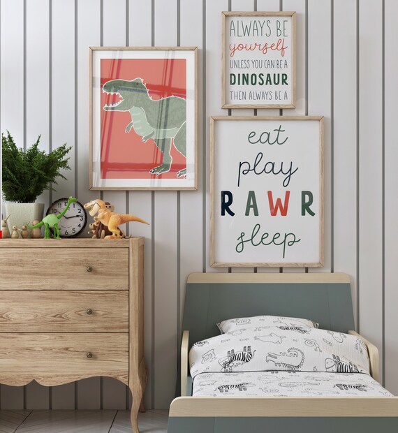 Dino poster Dinosaur print Dinosaur wall art Nursery | Etsy