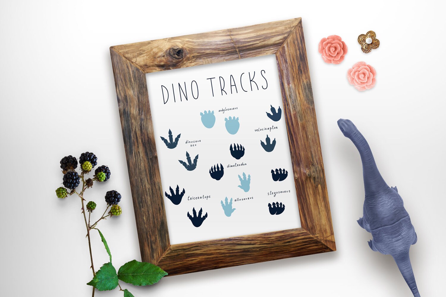 Dino Blue Wall Art Navy Blue Printables Dinosaur Set 3 - Etsy