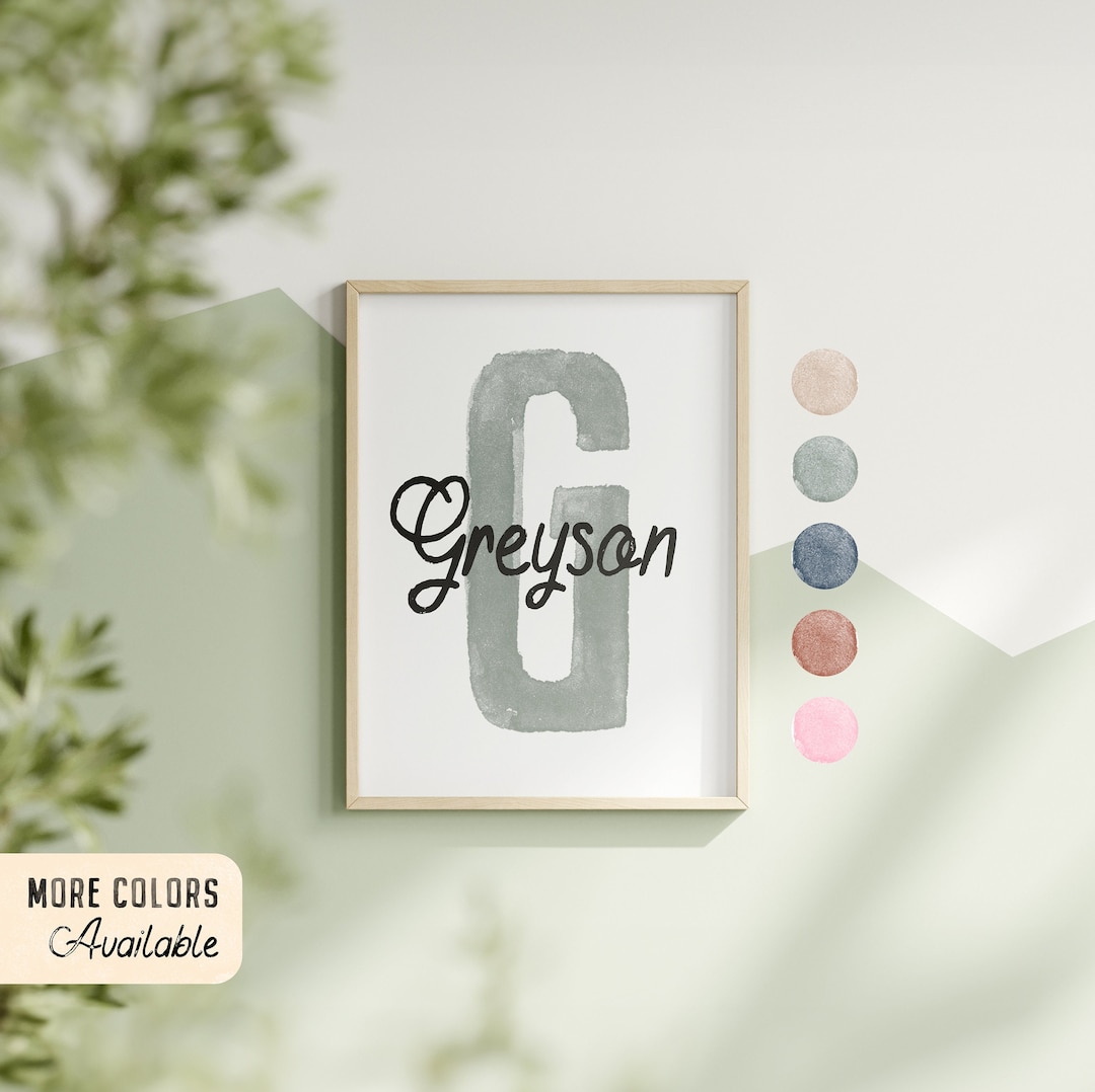 Custom Name Watercolor, Kids Name Print, Personalized Artwork, Custom ...