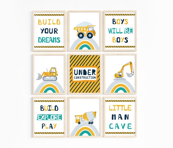 Vehicle Bundle Set of 9 Digital Prints Construction Prints - Etsy