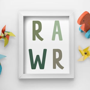 Dinosaur Nursery Wall Art Set of 6 Printable Posters - Etsy