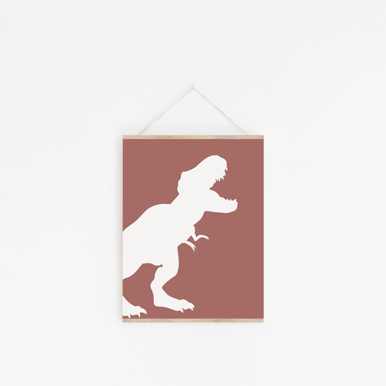Boho Dinosaur Wall Art Set of 3 Dino Prints Kids Room Wall - Etsy