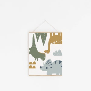 Scandi Dinosaur Bundle, Nursery Wall Art, Dinosaur Decor, Boys Room ...